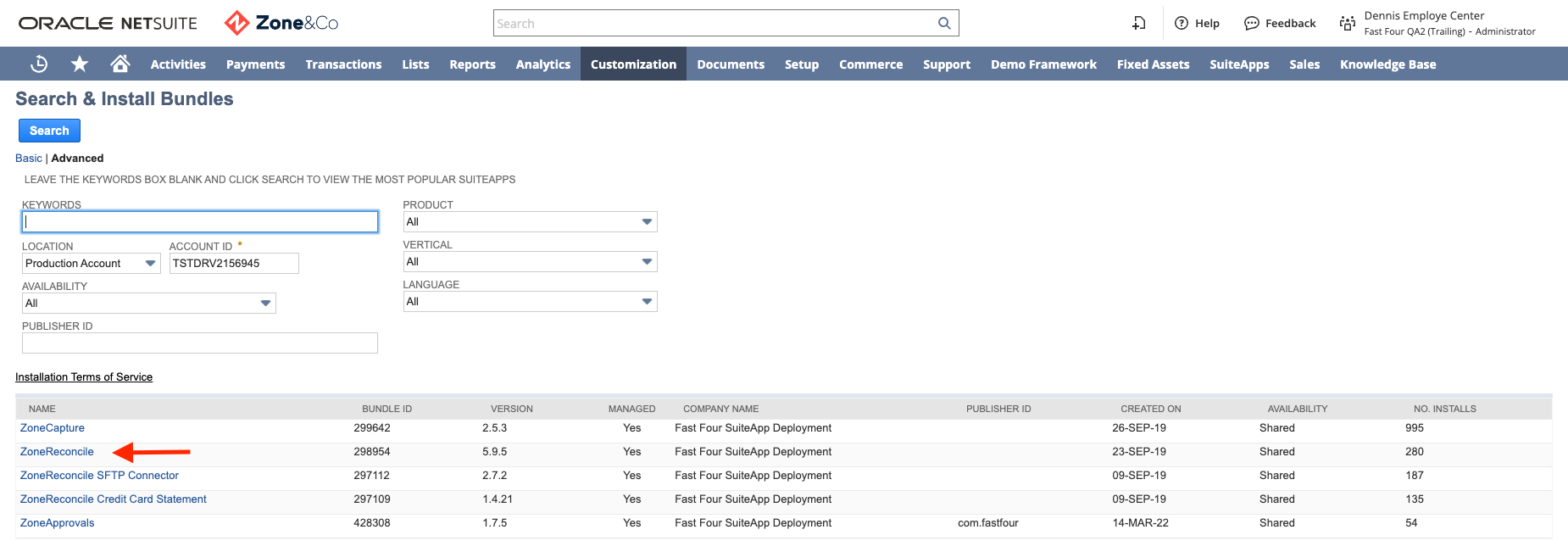 Bundle Installation – ZoneReconcile Knowledge Base