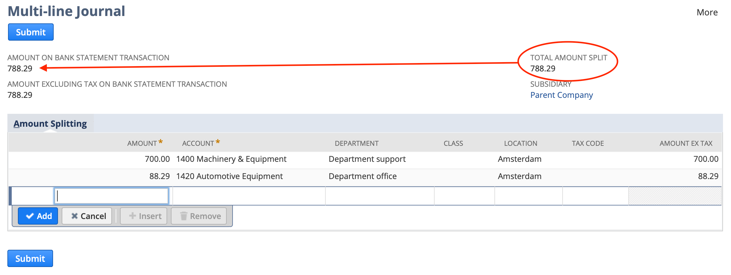 Multi-Line Journal – ZoneReconcile Knowledge Base