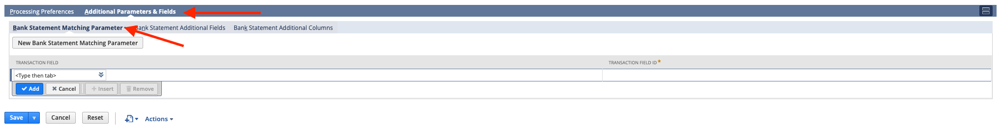 Setup Bank Statement Matching Parameter – ZoneReconcile Knowledge Base