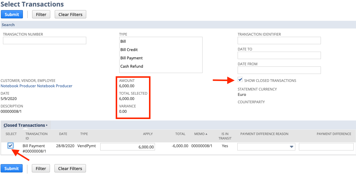 NetSuite Electronic Payment Batch – ZoneReconcile Knowledge Base